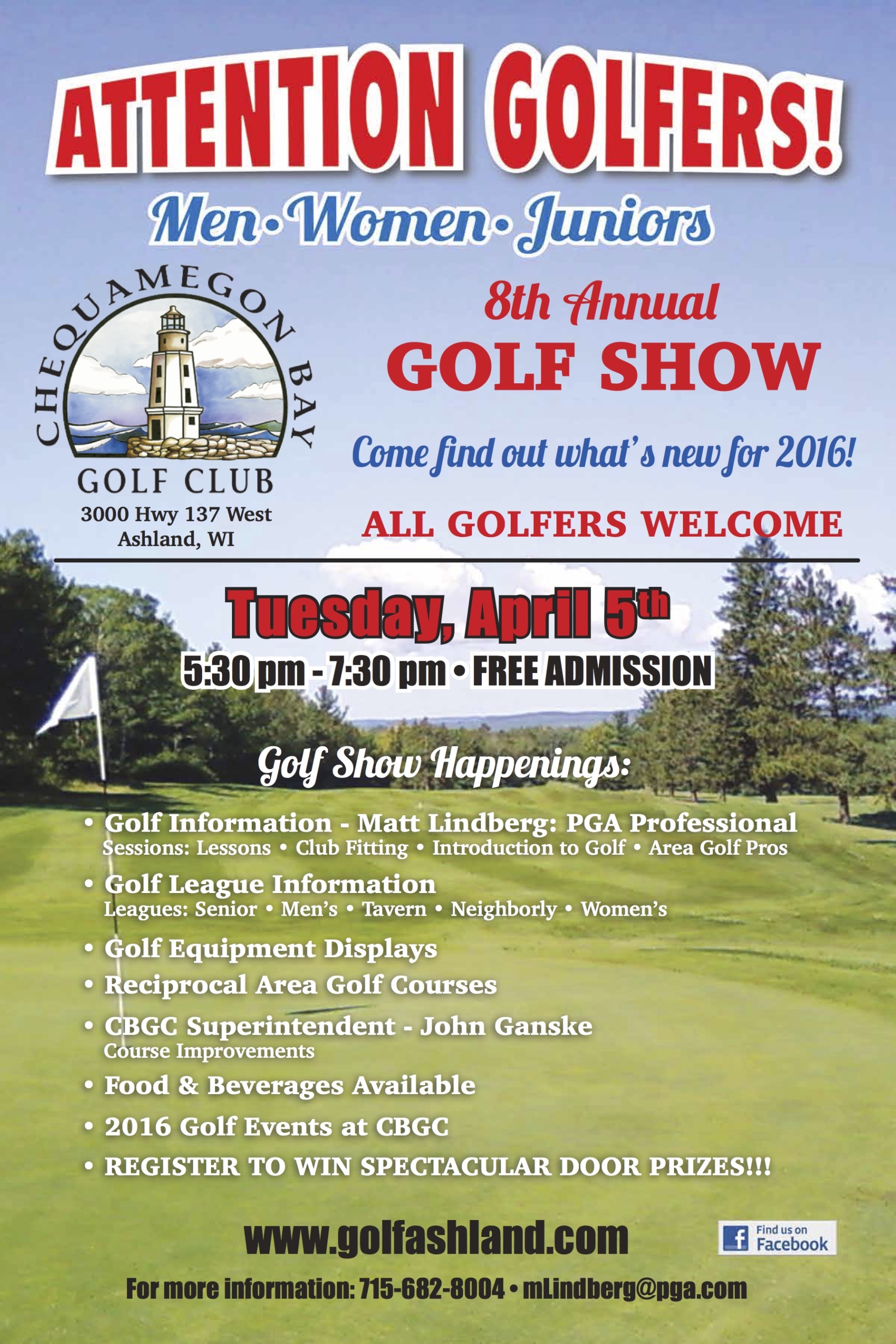 8th Annual Golf Show Information - Chequamegon Bay Golf Club